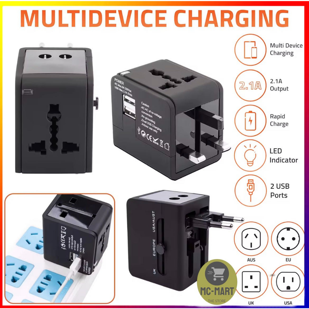 Universal Travel Plug Converter Multi-Function USB Conversion Charger ...