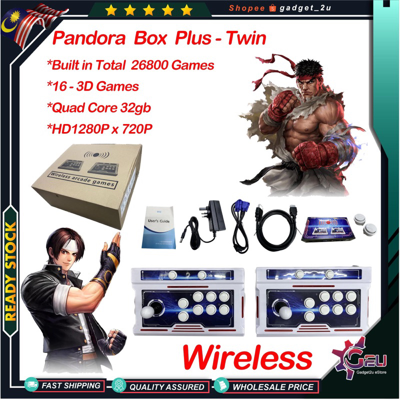 10000 Games in 1 Pandora Box 18s Pro Wi-Fi Arcade Video Game Console ...