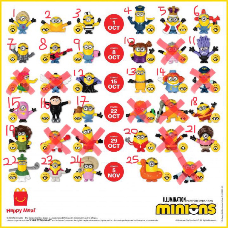 Happy Meal McDonald Minion Malaysia 2020 | Shopee Malaysia
