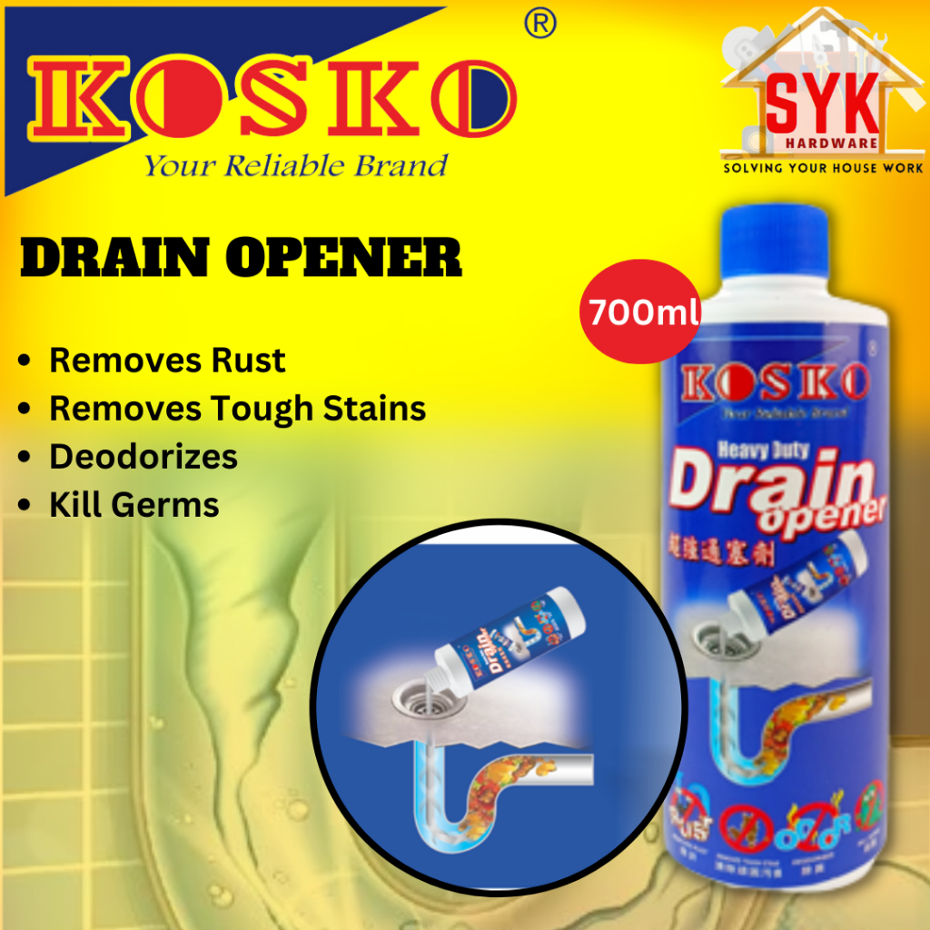 SYK Kosko Drain Opener Sink Toilet Pipe Clog Cleaner Serbuk Pembersih ...