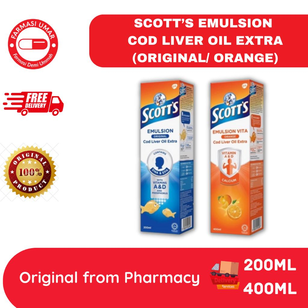 Scott's Emulsion Cod Liver Oil Extra Orange/ Original (200ml/400ml ...