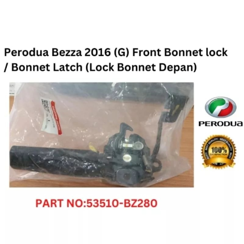 ORIGINAL Perodua Bezza 2016 (G) Front Bonnet lock / Bonnet Latch (Lock ...