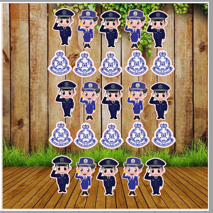 Polis Cup Cake Topper 004 | Shopee Malaysia