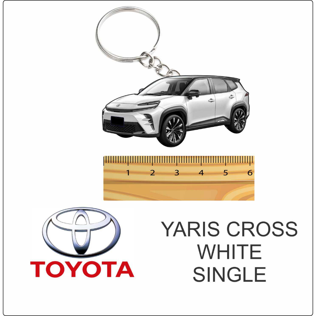 toyota yaris cross white keychin 2d keychain kereta | Shopee Malaysia