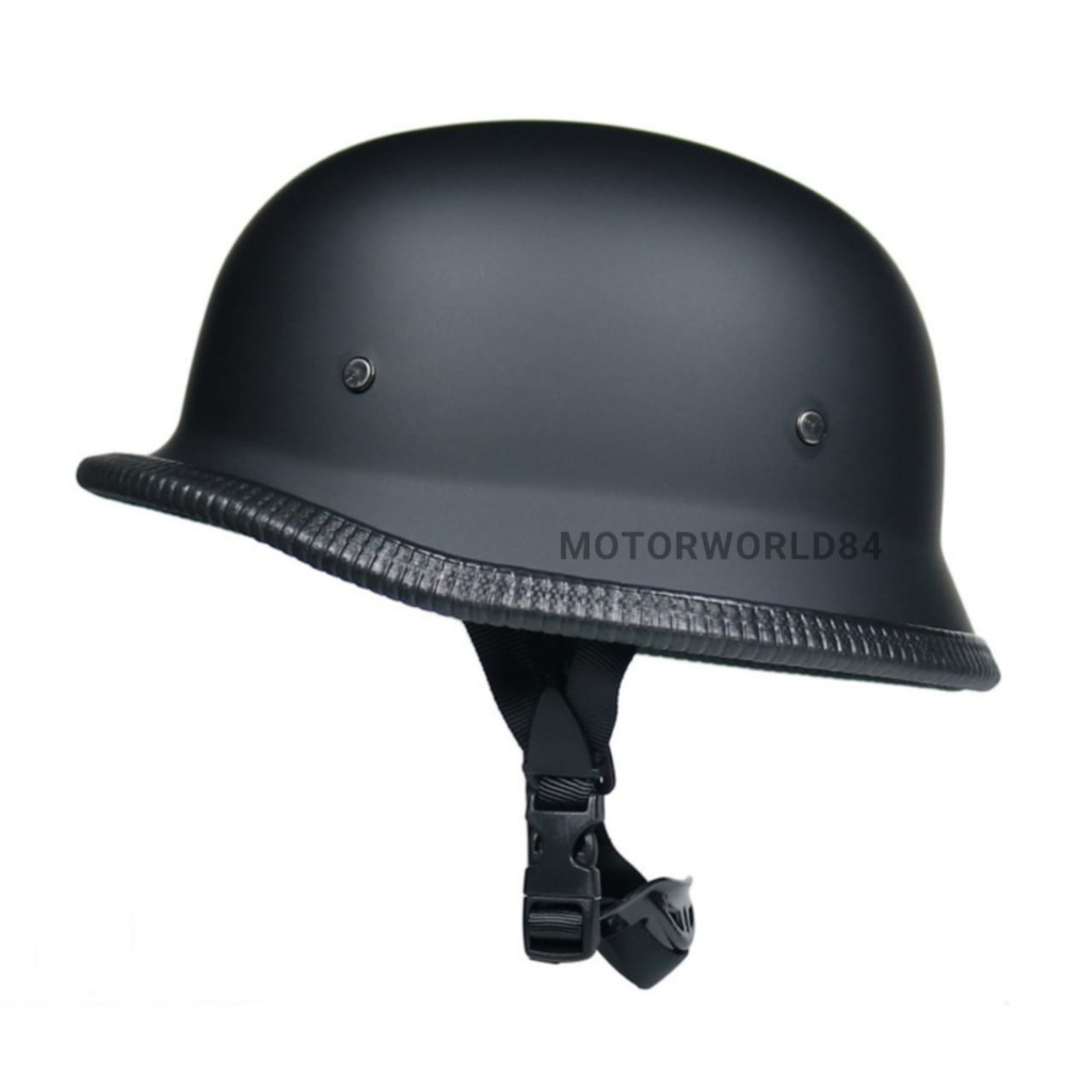 ARMY STYLE RETRO CLASSIC LEATHER HELMET TOPI KELEDAR BOBBER CAFERACER ...