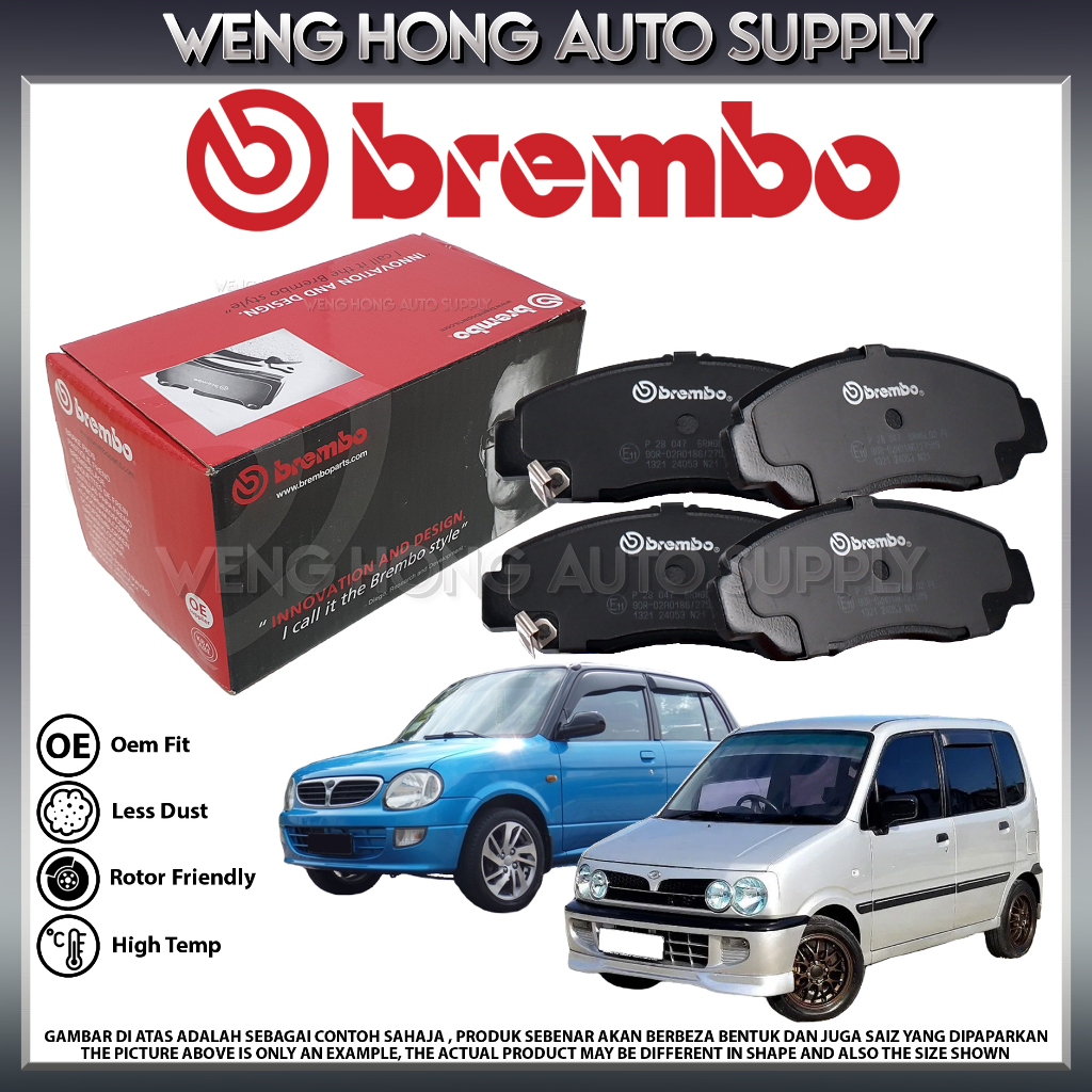 Perodua Kelisa , Kenari Front Brembo Brake Pad | Brake Disc Pads Original | Shopee Malaysia