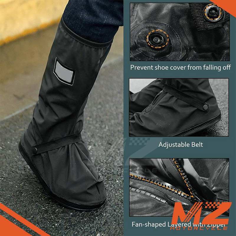 Anti-slip Waterproof Rain Boot Shoes Cover Overshoes with Elastic ...