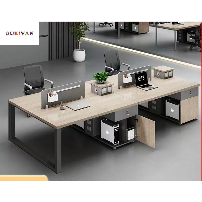 Economy Office Desk Set Multi-function Integrated Staff Table Meja ...