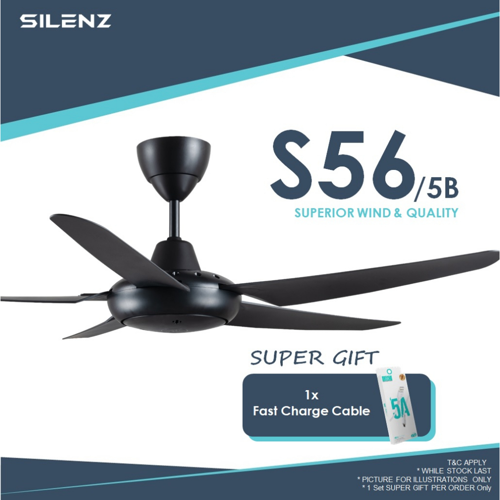 Silenz S56" AC Motor 5 Speed Remote Control | Shopee Malaysia