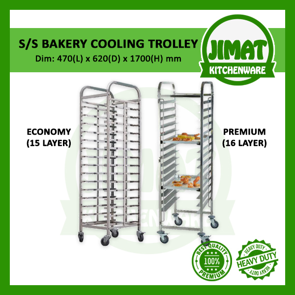 Stainless Steel Cooling Rack / Bakery Trolley / Troli Bakeri - 15/16 ...