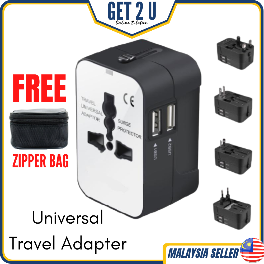Penyesuai Soket Antarabangsa 150+ Negara Umrah Haji International Plug ...