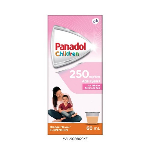 PANADOL SUSPENSION ORANGE 1-6 YRS 60ML (UBAT DEMAM/TAHAN SAKIT BUDAK ...