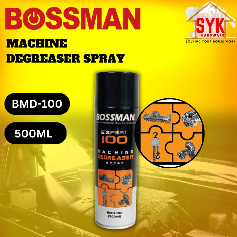 SYK Bossman BMD-100 Machine Degreaser Spray Stain Rust Oil Dirty Remover Spray Menghilang Karat ...