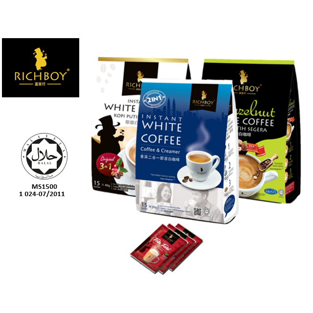 (P) [3 Packet Bundle] Richboy Instant White Coffee Mix & Match - Free 3 ...