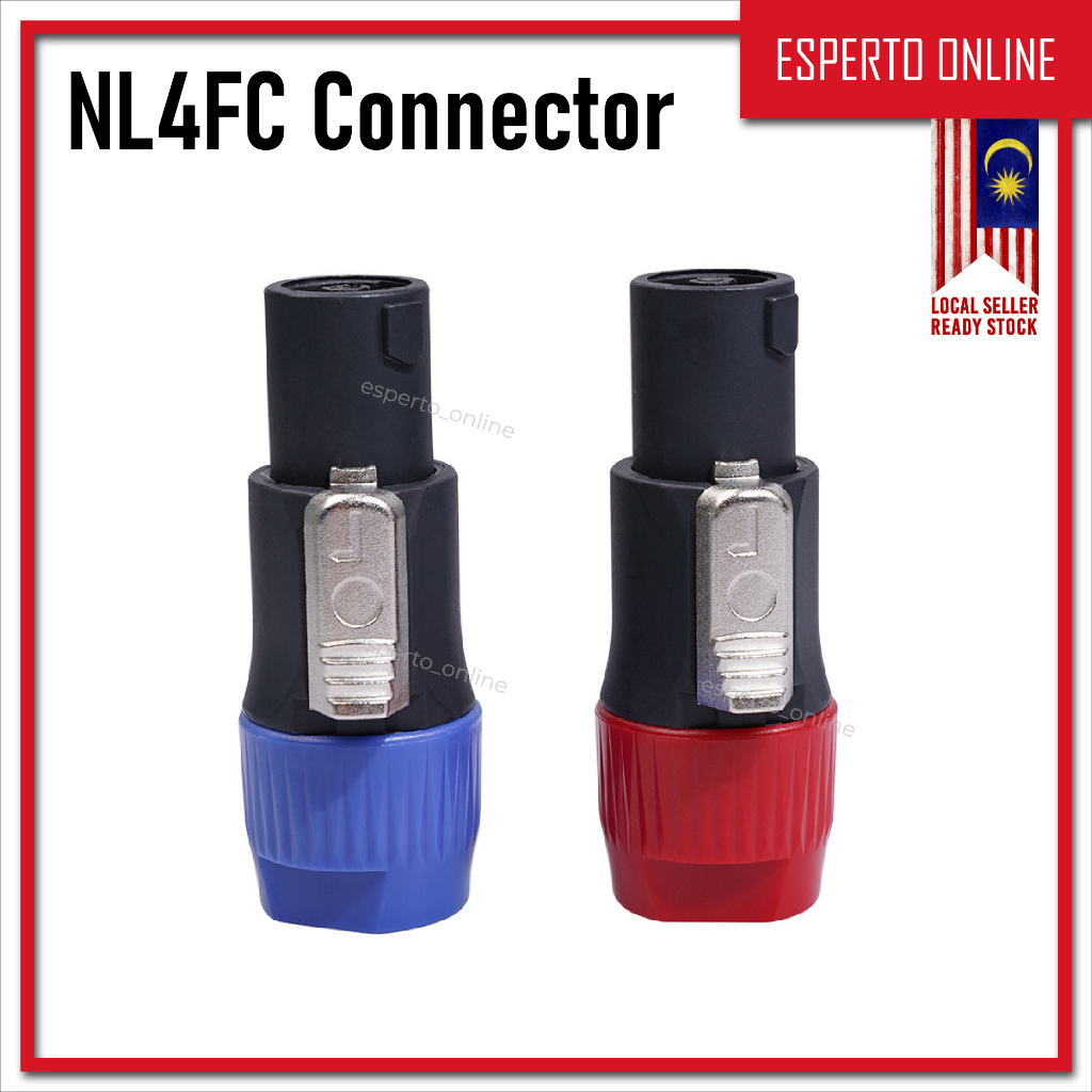 [24hr Ship] NL4FC Speaker Connectors 4 Pin Male Audio Speakon Ohm Plug ...