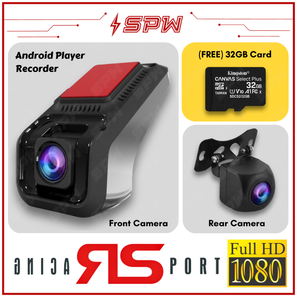 RS Dashcam Recorder DVR Reverse Camera 1080P Full HD 170 Degree Angle ...