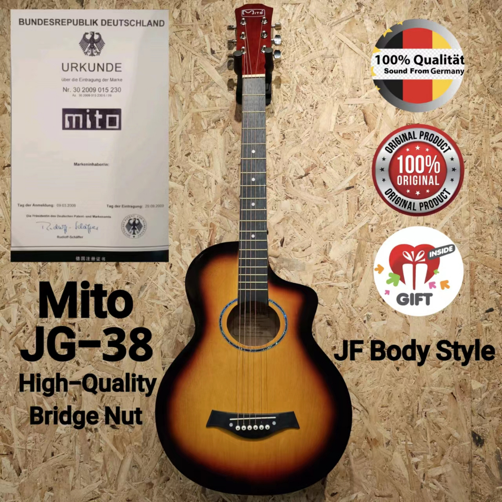 Mito 38" Inch MG-38 & JG-38 & D-38 Series AC Acoustic Guitar Folk ...