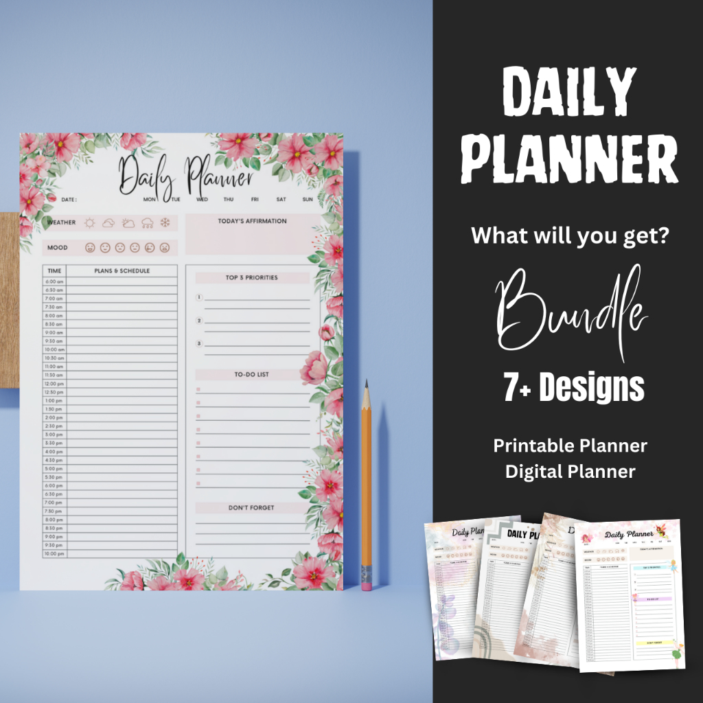 Bundle Daily Planner, Digital Planner, Printable Planner | Shopee Malaysia