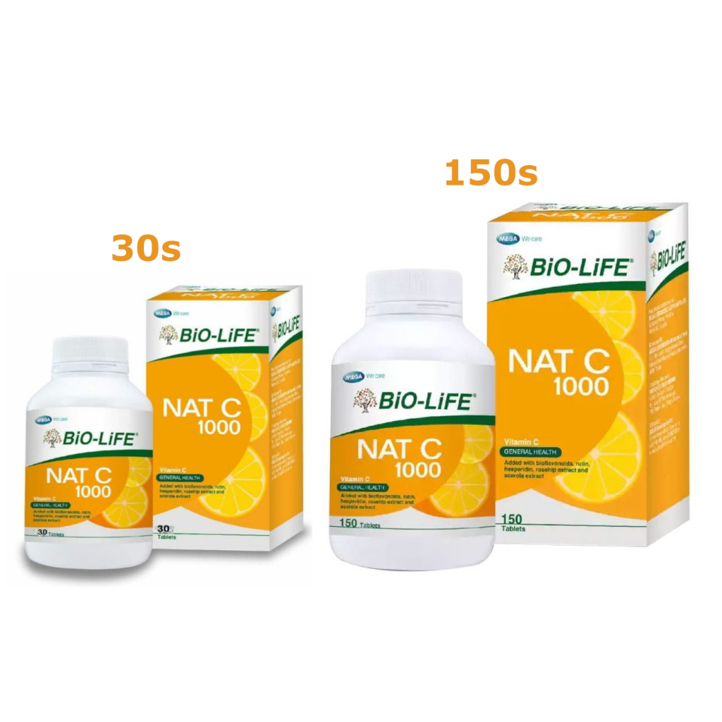 BIO-LIFE NAT C 1000MG TAB 30'S | 150'S (BIOLIFE) | Shopee Malaysia