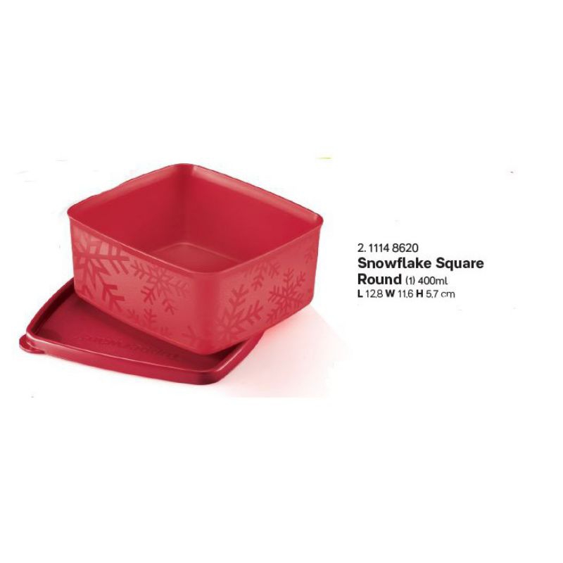 Tupperware HOT ITEM Snowflake Square Round (1pcs) | Shopee Malaysia