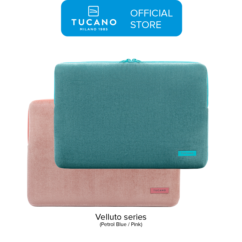 Tucano VELLUTO Sleeve for Laptop 14 inch - Petrol Blue / Pink | Shopee ...