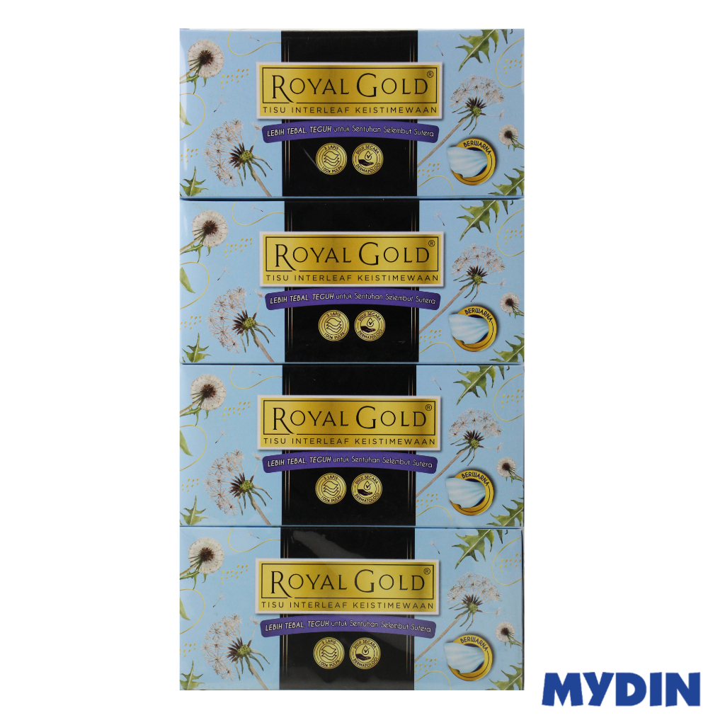 Royal Gold Luxurious Interleaf Tissue 3ply (110pcs x 4box) | Shopee ...