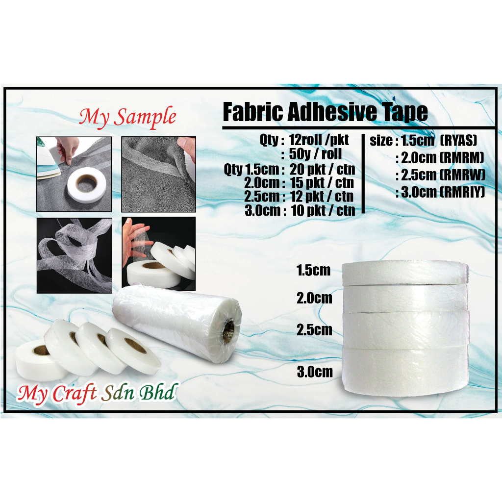 [Ready Stock] Fabric Adhesive Tape | Lencana Sekolah | Kain Pita ...