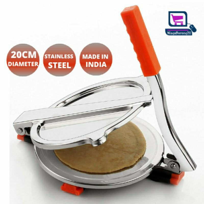 Jumbo Chapati Puri Press Stainless Steel 20cm Diameter Puri Roti ...