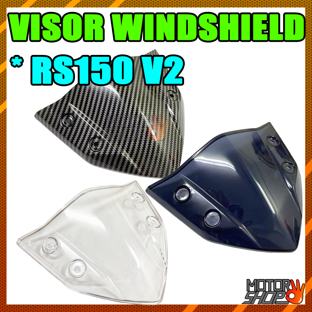 VISOR WINDSHIELD COWLING CAP HONDA RS150R RS150 V2 NEW TINTED / CARBON ...