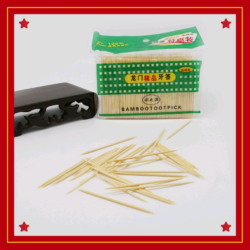 【READY STOCK】Bamboo Toothpick Disposable Natural Toothpicks Fruit ...