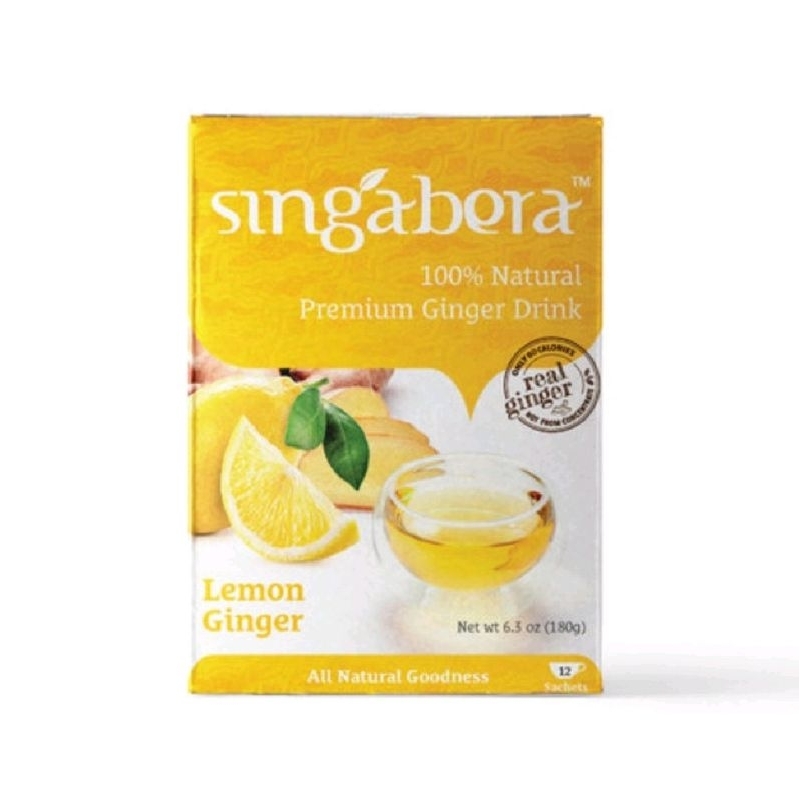 Singabera 100% Natural Premium Lemon Ginger Drink 15g x 12sachets ...