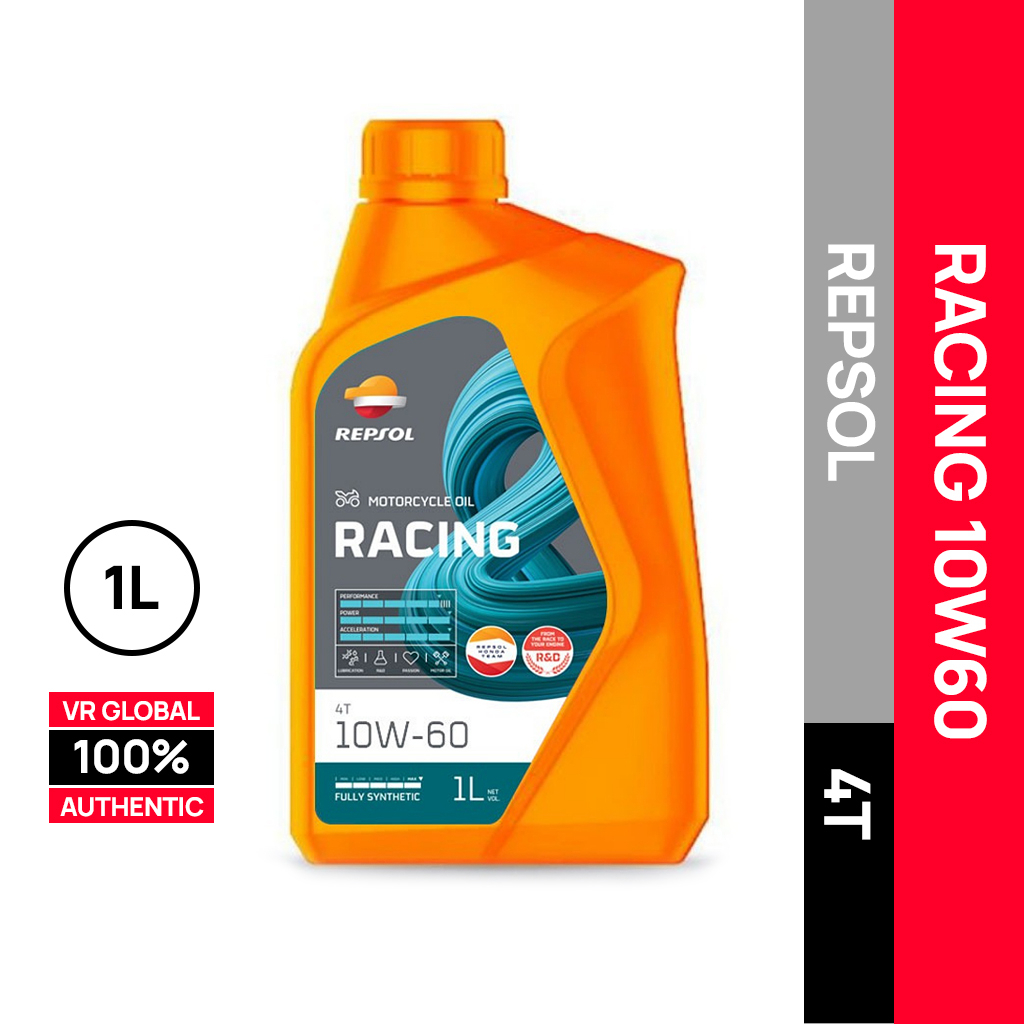 REPSOL 10W60 MOTO RACING 4T ENGINE OIL EUROPE 1L | Shopee Malaysia