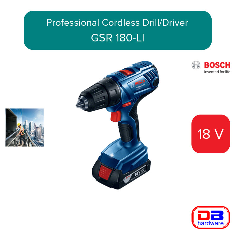 Bosch Professional Cordless Driver/Drill GSR180-LI | Shopee Malaysia