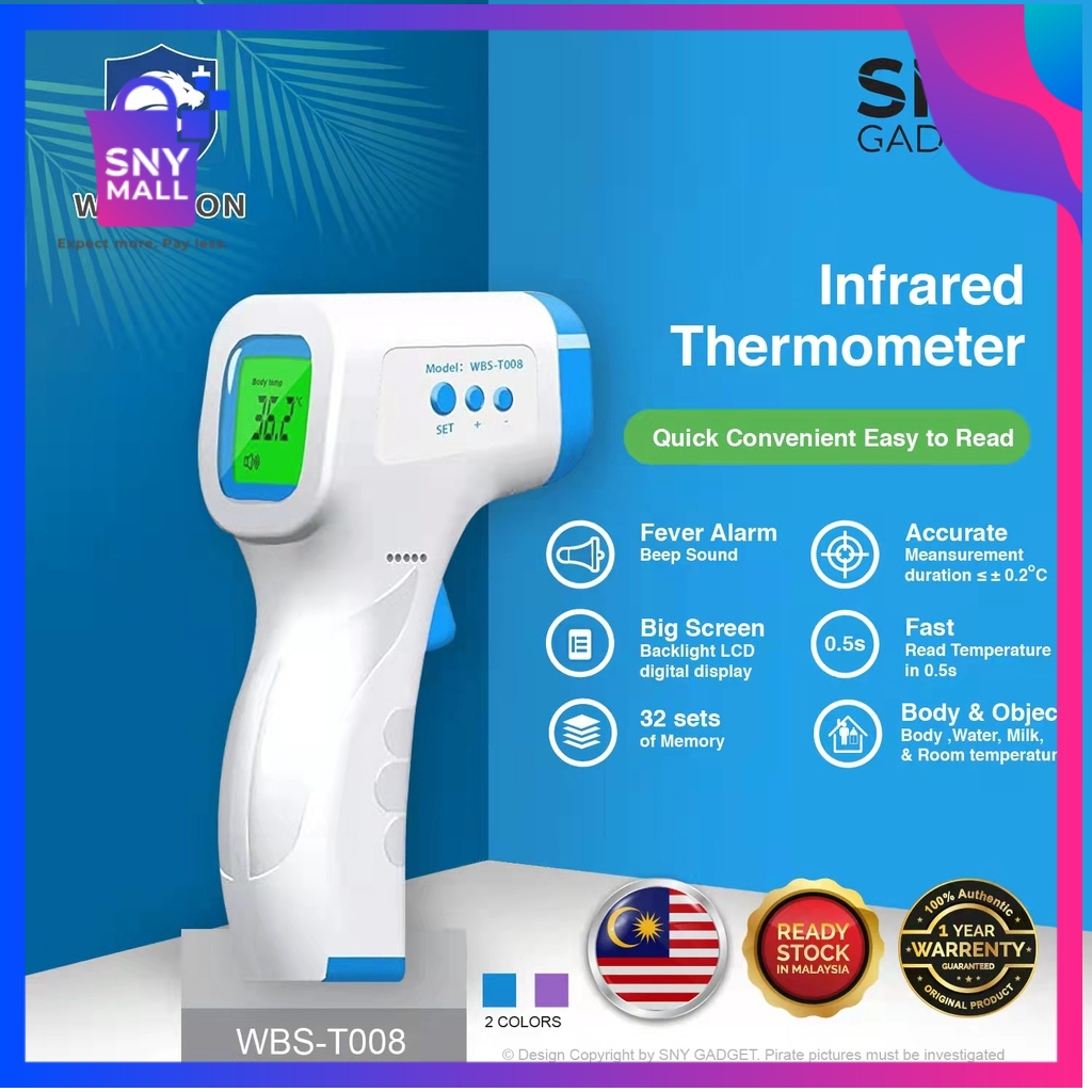 WISELION WBS-T008/T007 Infrared Forehead Thermometer/温度计 | Shopee Malaysia
