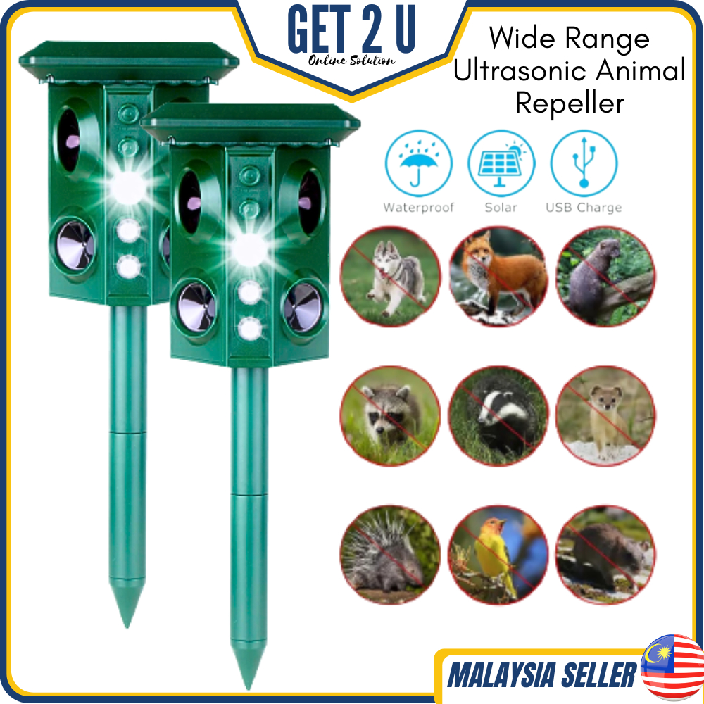Animal Repeller Reject Wide Ultrasonic Pest Control Penghalau Binatang ...