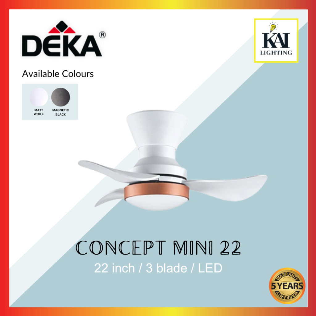 Deka Concept Mini 22'' DC motor 7 Speed Ceiling fan / Kipas Siling ...