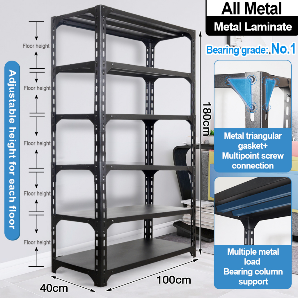 6 tier metal storage rack Metal Rack Rak Dapur Rack Shelf Rack Kitchen ...