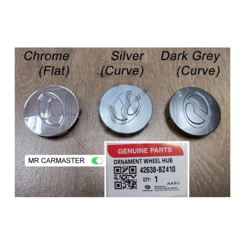 PERODUA RIM CAP / ORNAMENT, WHEEL HUB / RIM CENTER CAP SILVER / GREY ...