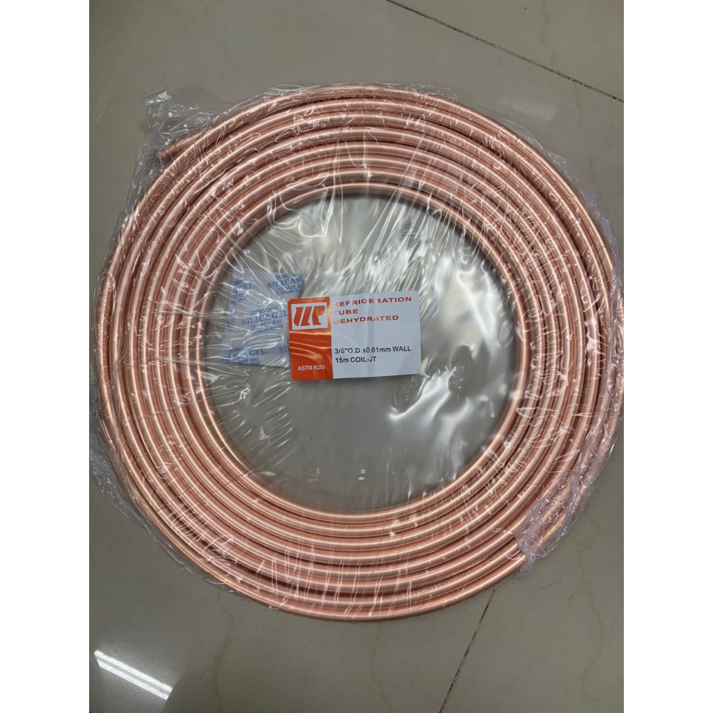 COPPER PIPE ( COPPER TUBE ) THICKNESS 0.61mm JMF / UR / ACSON / METTUBE ...