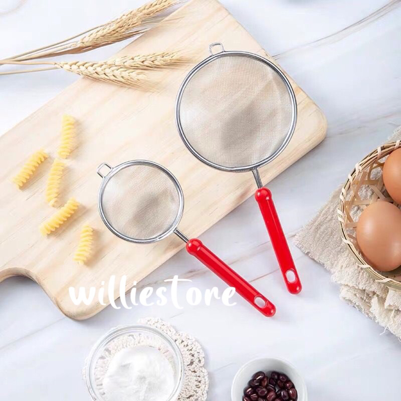 Stainless Steel Japan Minex Powder Sieve/Snow Sugar Sieve/Red Handle ...