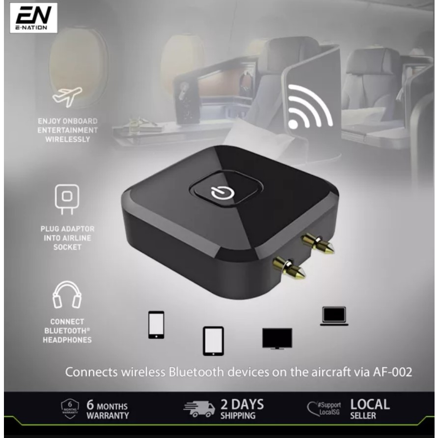 Airplane Wireless Bluetooth 5.0 Transmitter Travel Airplane Flight ...
