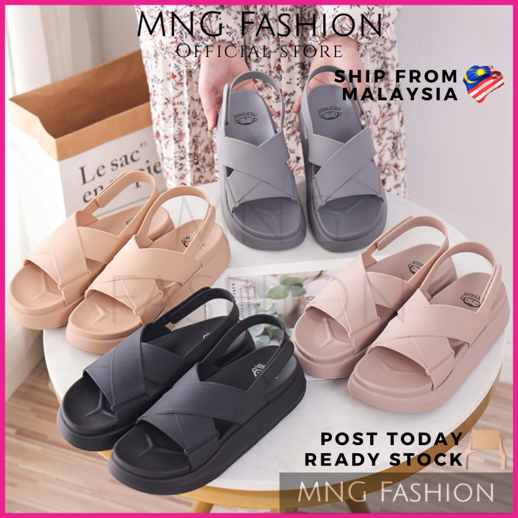 MONIGA - Muslimah Friendly Women Flat Sandals | Back Strap Sandals for ...