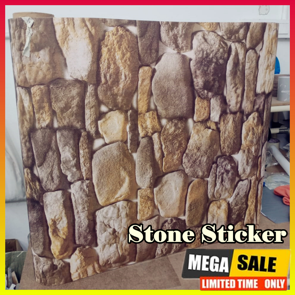 Brick Stickers Batu Bata Hiasan Waterproof Self Adhesive Furniture ...