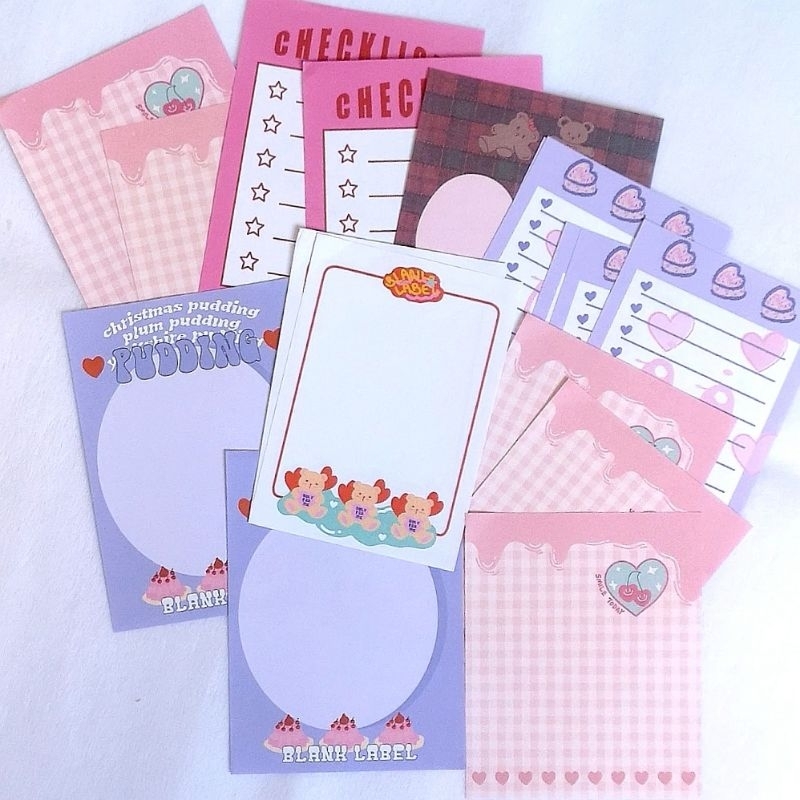 Memo Paper Pad Non Sticky Notes Journal Planner Scrapbooking Writting ...