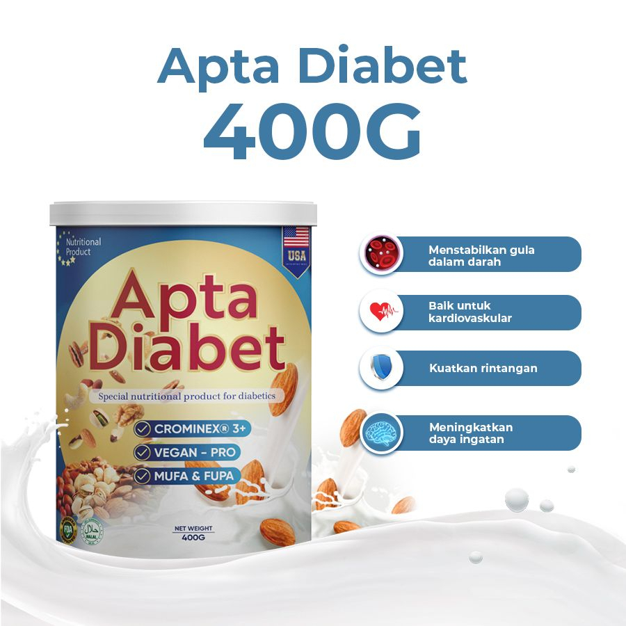 Apta Diabet Diabetic Milk Powder 400gr Nut Milk Powder Provides Energy ...