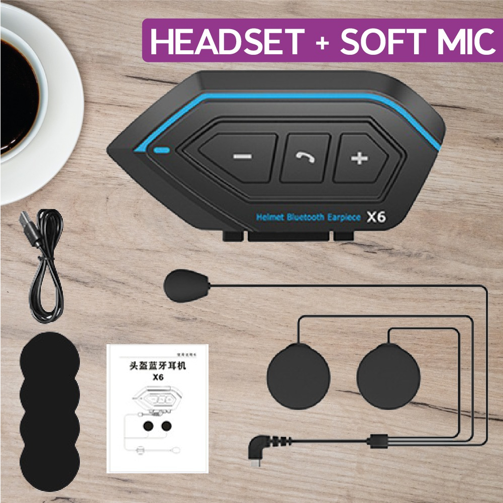 Helmet Headset Bluetooth X7 X6 BT12 waterproof motorcycle headphone 2 in 1 Moto headset hard ...