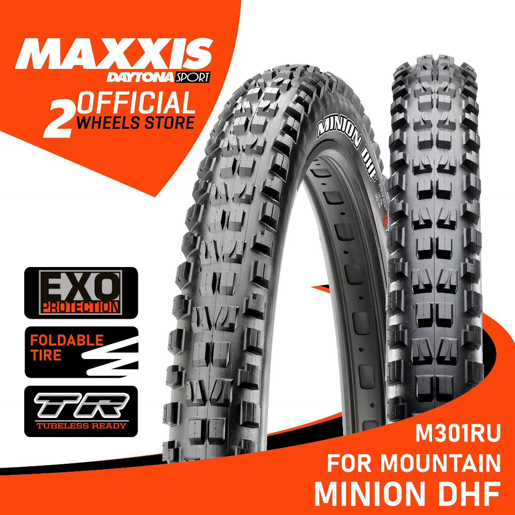 Maxxis Minion DHF Foldable Tubeless Ready Black/Tanwall M301RU | Shopee Malaysia