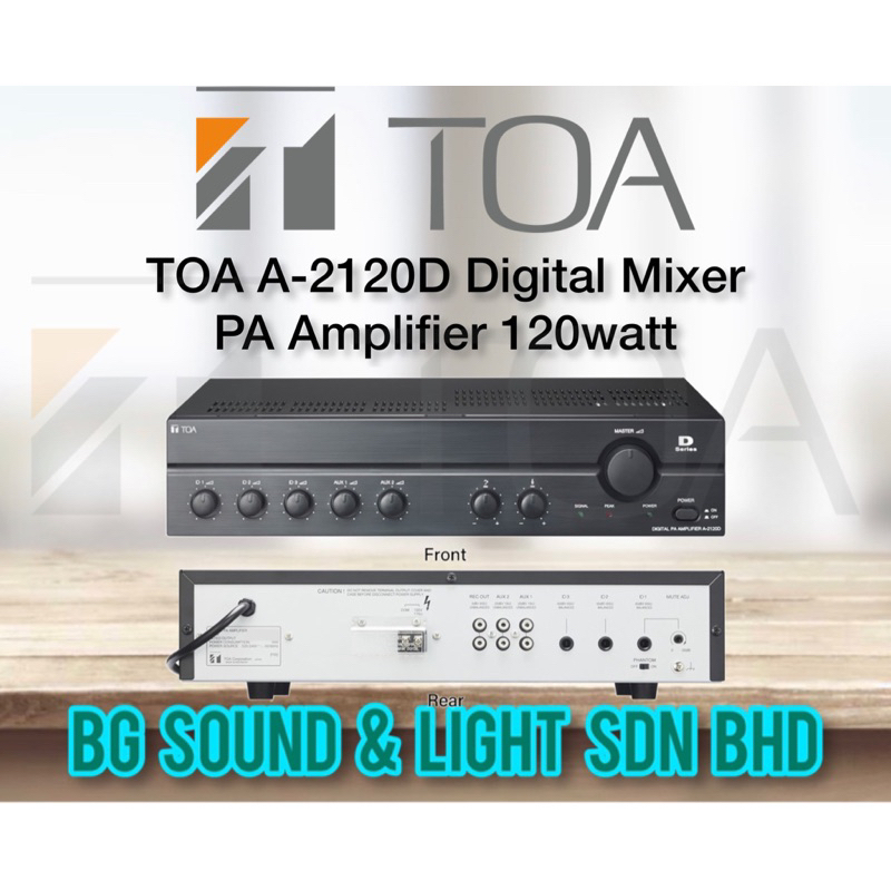 TOA Amplifier A-2120D Digital Mixer PA Amplifier 120watt (A2120D ...