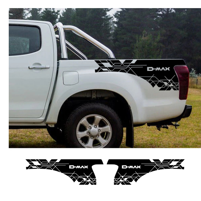 Pickup Trunk Bed Container Side Stickers For Isuzu Dmax D Max Truck ...