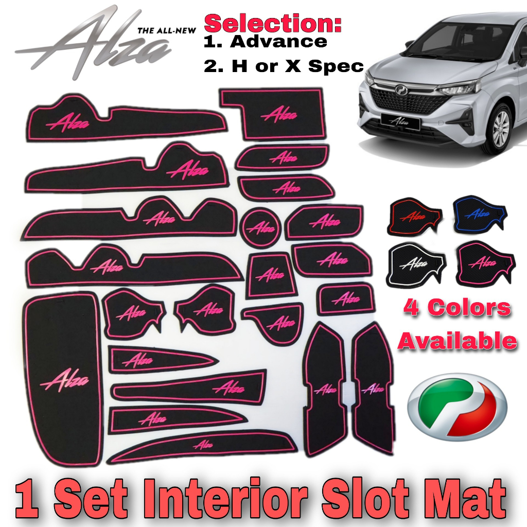 Perodua Axia 2023 /Alza Interior Slot Mat Storage Tank Mat 3 Colours ...